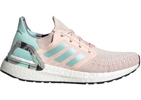 Adidas Ultra Boost 20 Pink Tint Frost Mint Collegiate Navy Womens
