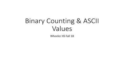 download pdf binary counting and ascii values · ascii characters a way