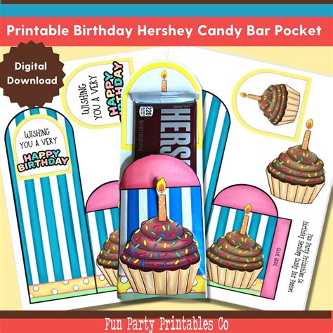 Printable Birthday Candy Bar Wrapper Diy T Digital Download Etsy