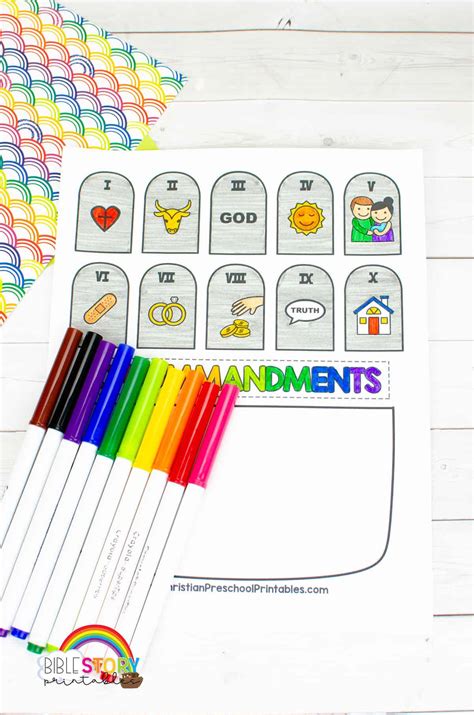 Ten Commandments Crafts Bible Story Printables