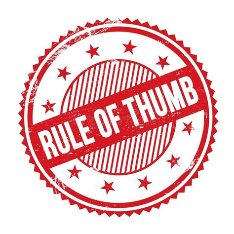Thumb Rule Stock Illustrations 283 Thumb Rule Stock Illustrations