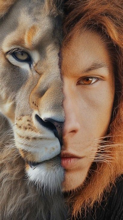 Lion Face Human Picture