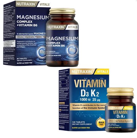 Nutraxin Magnesium Complex 60 Tb Nutraxin D3k2 120 Tb
