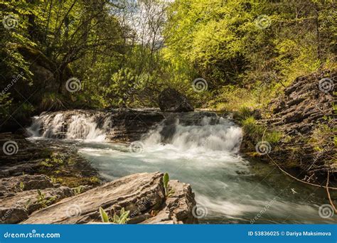 River With Waterfalls On Mount Olympus Northern Greece Stock Image Image Of Creek Nature