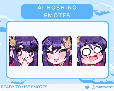 3 Ai Hoshino Emotes For Twitch Discord And Youtube Etsy