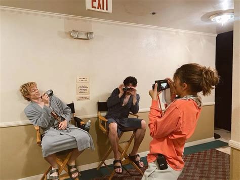 Zendaya Mike Faist And Josh Oconnor Behind The Scenes Of Challengers In 2024 Actors Josh O