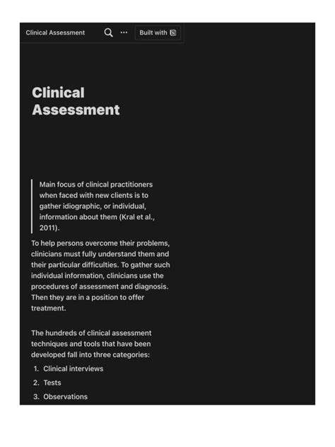 Clinical Assessment Pdf Clinical Psychology Intelligence Quotient