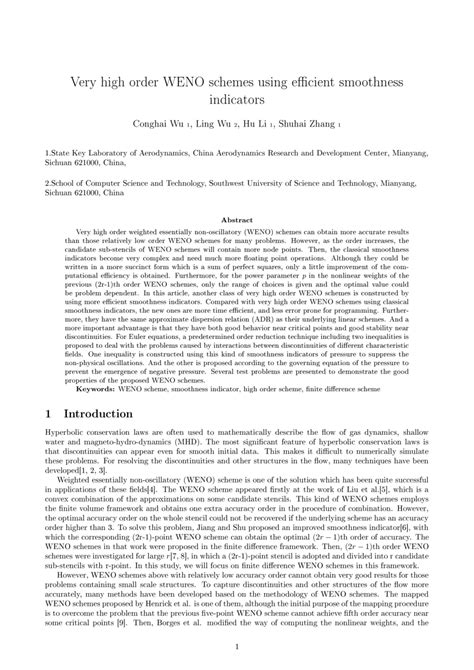 pdf very high order weno schemes using efficient smoothness indicators