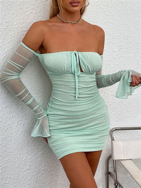 Elodie Off Shoulder Mini Dress Fashion Pov