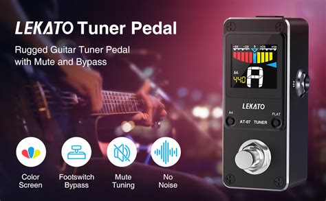Lekato Guitar Tuner Pedal With True Bypass Chromatic Tuner