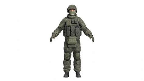 3d Model Russian Soldier Ratnik V2 Vr Ar Low Poly Cgtrader