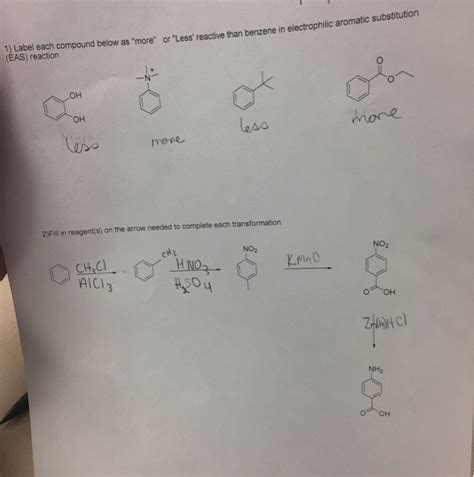 Solved Label Each Compound Below As More Or Less