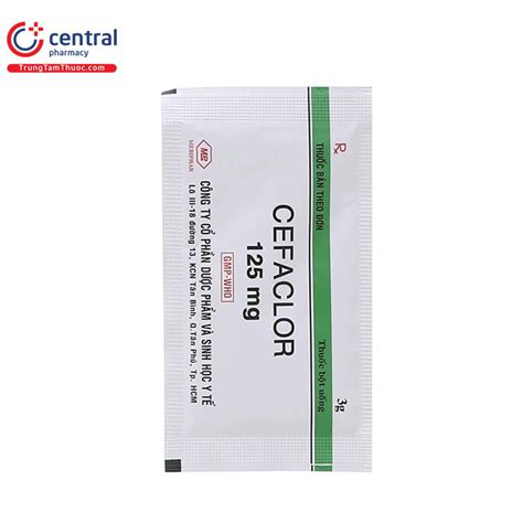 ChÍnh HÃng Thuốc Cefaclor 125mg Dùng để điều Trị Nhiễm Khuẩn