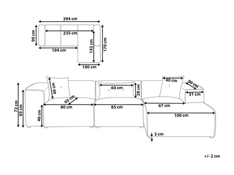 Sofá De Canto Em Tecido Cinzento Escuro Dolva