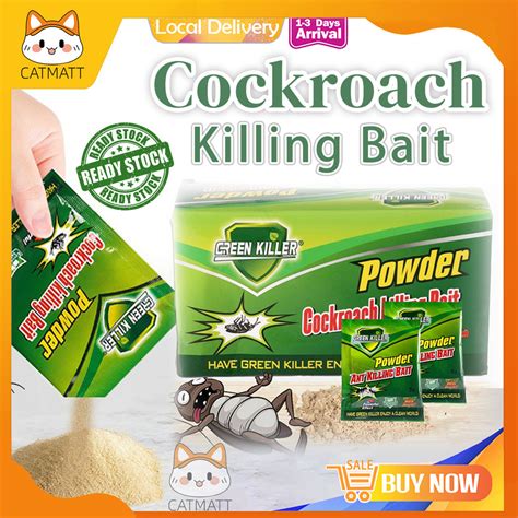Cod 50x Green Roach Killer Powder Non Toxic Cockroach Bait Insecticide