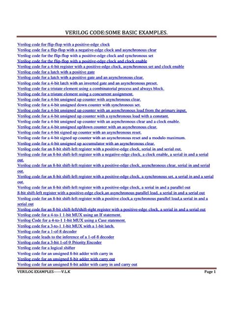 hdl verilog examples pdf electronic circuits integrated circuit