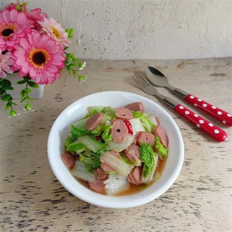 Resep Sawi Putih Cah Sosis Lada Hitam Sederhana Rumahan Di Yummy App