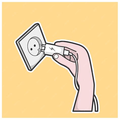 Premium Vector Connect To Power Socket Vector Cute Illustration