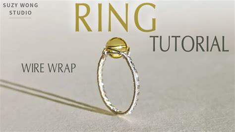 Yellow Amethyst Beads Wire Ring Tutorial Simple Ring Easy Ring Wire