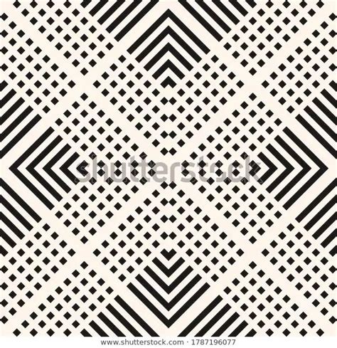 Vector Geometric Seamless Pattern With Squares Lines Grid Diamonds Repeat Tiles Simple