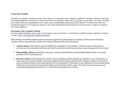 45 Free Action Plan Templates Corrective Emergency Business