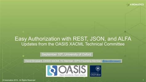 updates from the oasis xacml technical committee making authorization