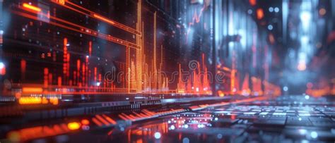 A Digital Landscape Represents Abstract Concepts Of Data And Technology