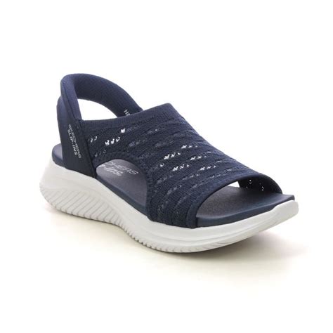 Skechers Ultra Slip Ins Nvy Navy Womens Comfortable Sandals 119805