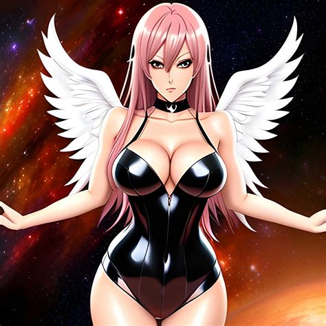 Anime Girl Sexy Angel Style Space Full Body Realistic Arthubai