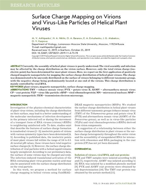 Pdf Surface Charge Mapping On Virions And Virus Like Particles Of