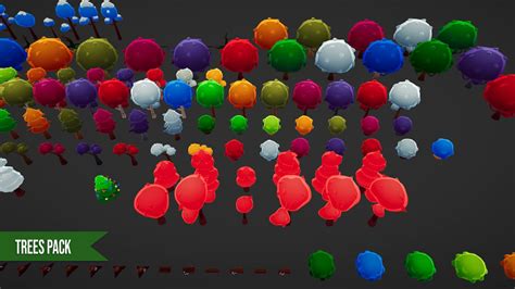 3d Trees Pack 200 Tree Assets Model Turbosquid 2029114