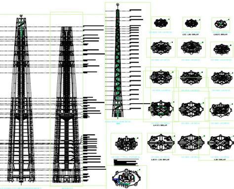 Steel Tower Structural Detail Cad File