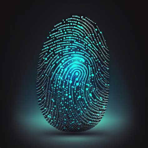 Premium Photo Fingerprints Biometric Illustration In Vibrant Colors