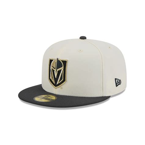 Vegas Golden Knights Chrome White 59fifty Fitted Hat New Era Cap
