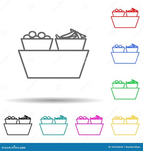 Basket Multi Color Icon Simple Thin Line Outline Vector Of Laundry Icons For Ui And Ux