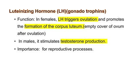 Pituitary Glandlobesfunctionsabnormalities And Normal Rangespptx