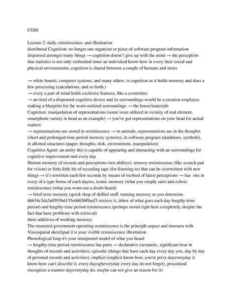 cgsc 1001 lecture notes cgsi lecture 2 daily reminiscence and illustration distributed