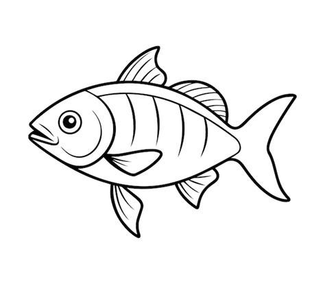Fish Line Art Vector Illustration Premium Ai Generated Vector