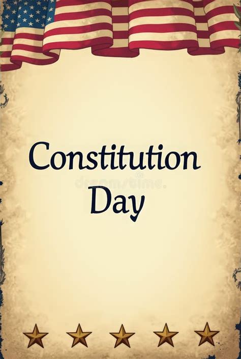 Honoring The Foundation Constitution Day Stock Illustration Illustration Of Stripes Font