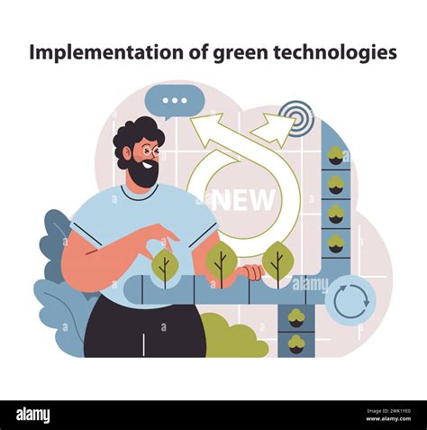 Green Technology Infusion Visual A Man Engages With The Cycle Of