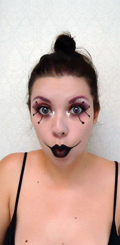 Harlequin Female Clown Halloween Face Makeup Beauty Remedies