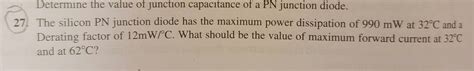 [solved] Determine The Value Of Junction Capacitance Of A Pn Junction Course Hero