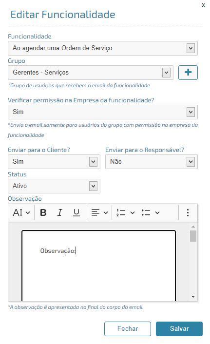 notificação por e mail campos dealer help