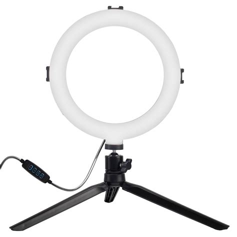 Iluminador Ring Light 8 Polegadas 78 Leds 800 Lúmens Com Ajuste De