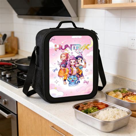 Huntrix Lunch Bag Kpop Demon Hunters Insulated Lunch Box T For