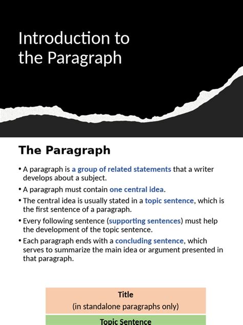 03 Introduction To The Paragraph Constructing Sentences 1 Pdf