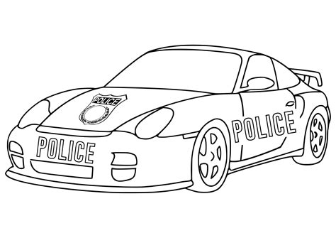 Beautiful Modern Police Car Police Coloring Pages