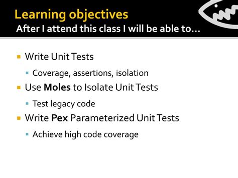ppt isolated parameterized unit testing with pex and moles powerpoint