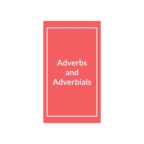 Adverbs And Adverbials Pdf