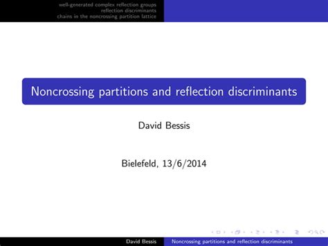 Noncrossing Partitions And Reflection Discriminants Ppt